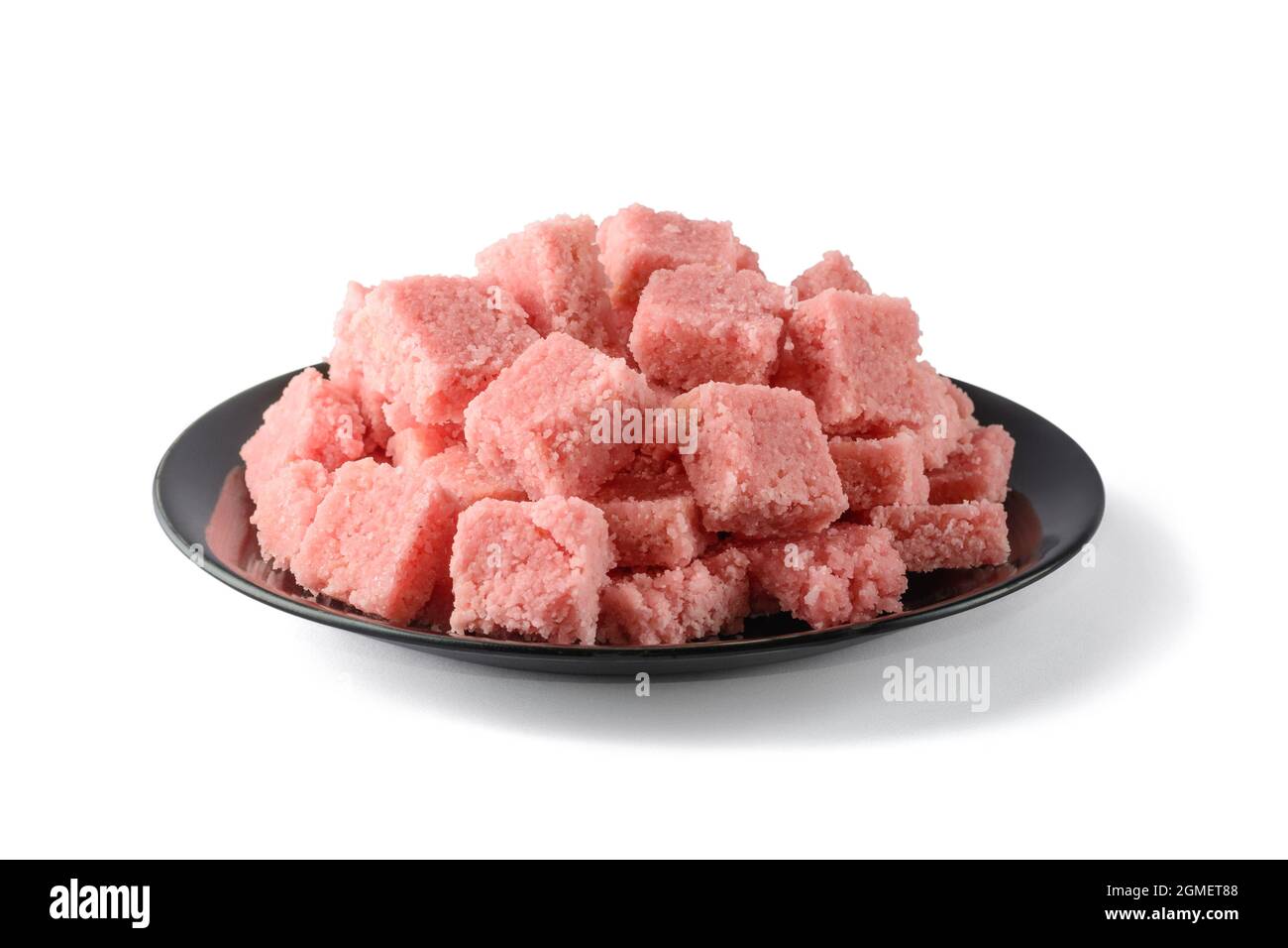 plate full of sri lankan coconut toffees or coconut sweets isolated on ...