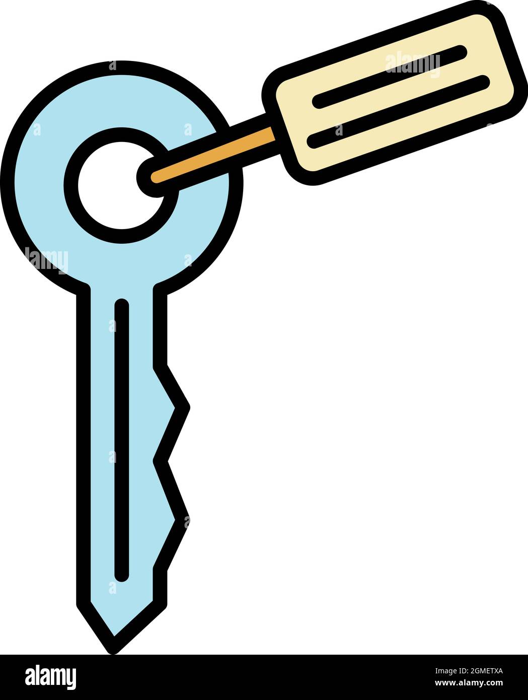 Key pet house icon. Outline key pet house vector icon color flat ...