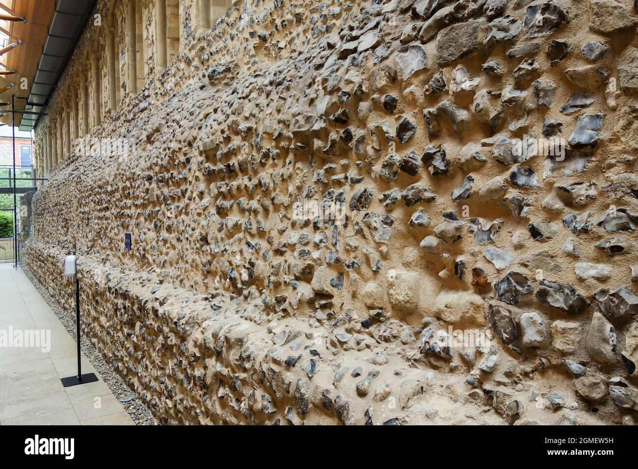 The original ancient masonry of Norwich Cathedral UK Stock Photo - Alamy