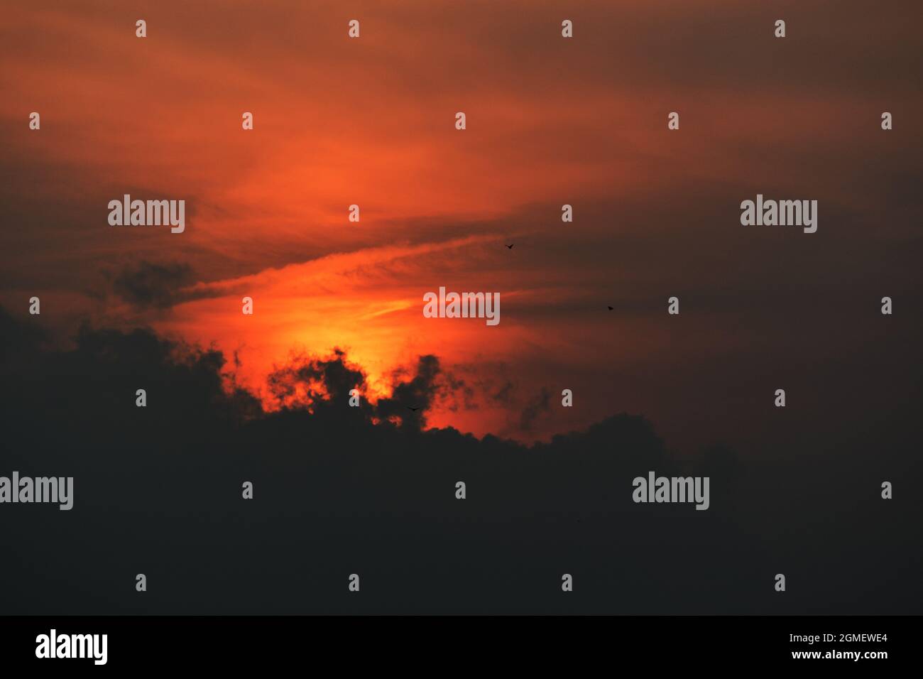 SOLAR FLARE: A dramatic sunset sets the New Jersey skies in Woodbridge ...