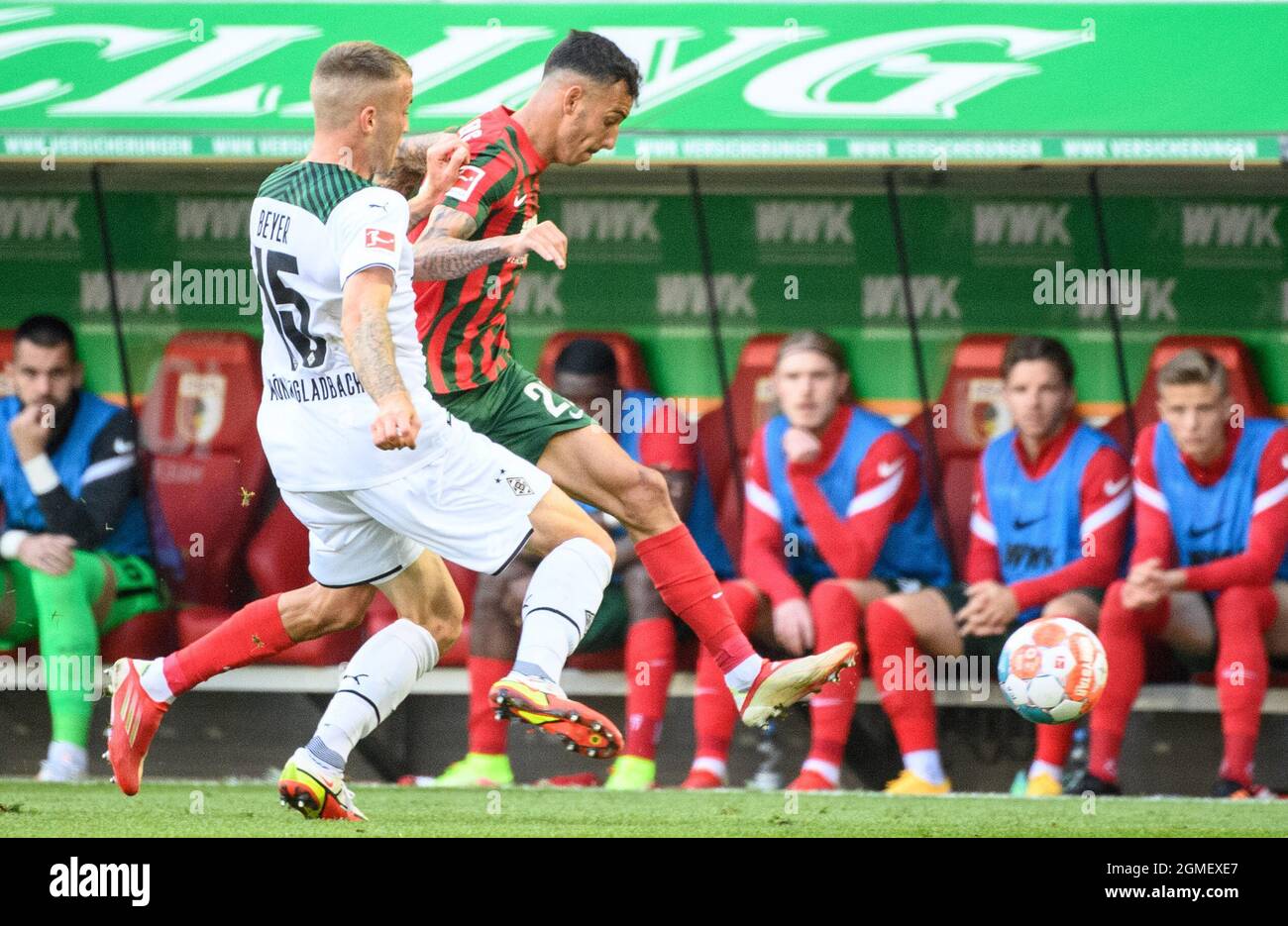 Augsburg, Germany. 18th Sep, 2021. Football: Bundesliga, FC Augsburg ...