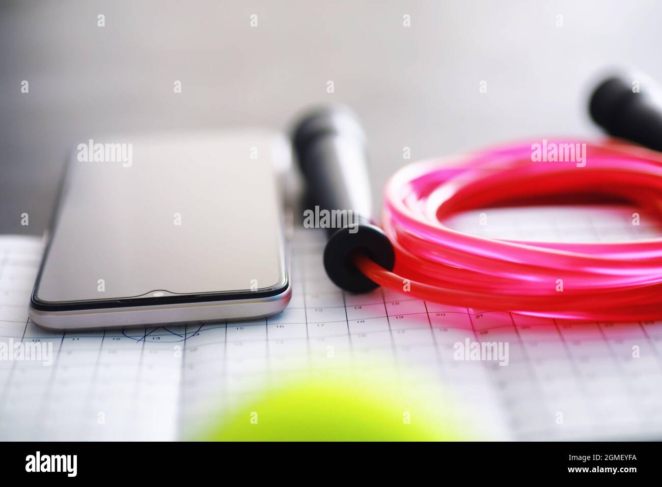 Jump rope. Physical education. Sports exercise equipment. Rope ...