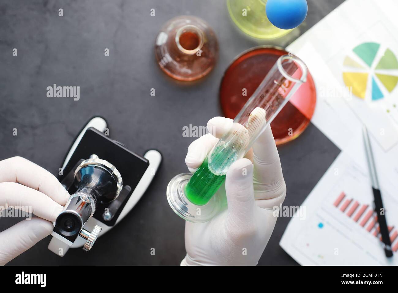 Laboratory research. Drug testing. Chemical experiments in the ...