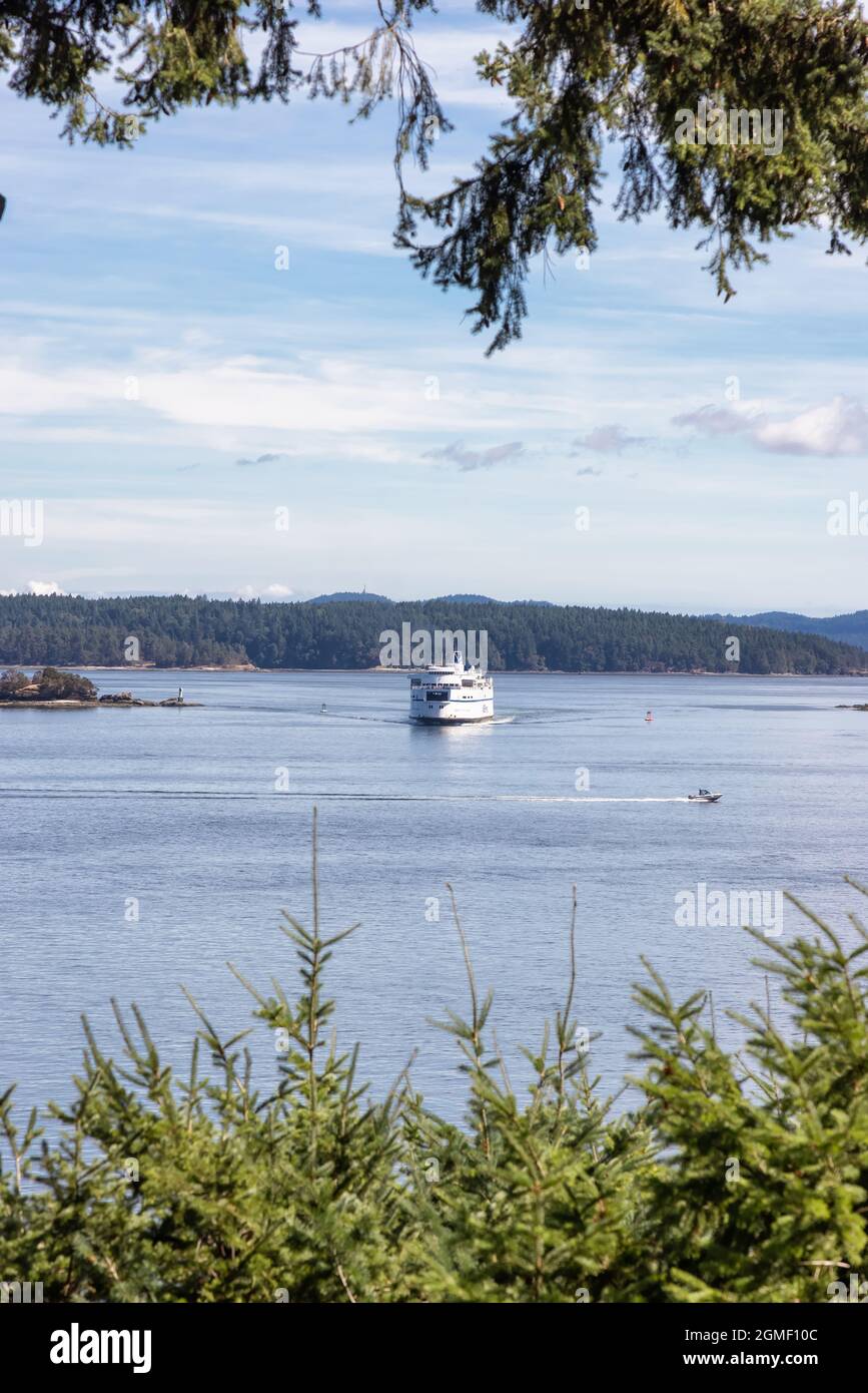 BC Ferries Boat Leaving to the Terminal in Swartz Bay Stock Photo - Alamy