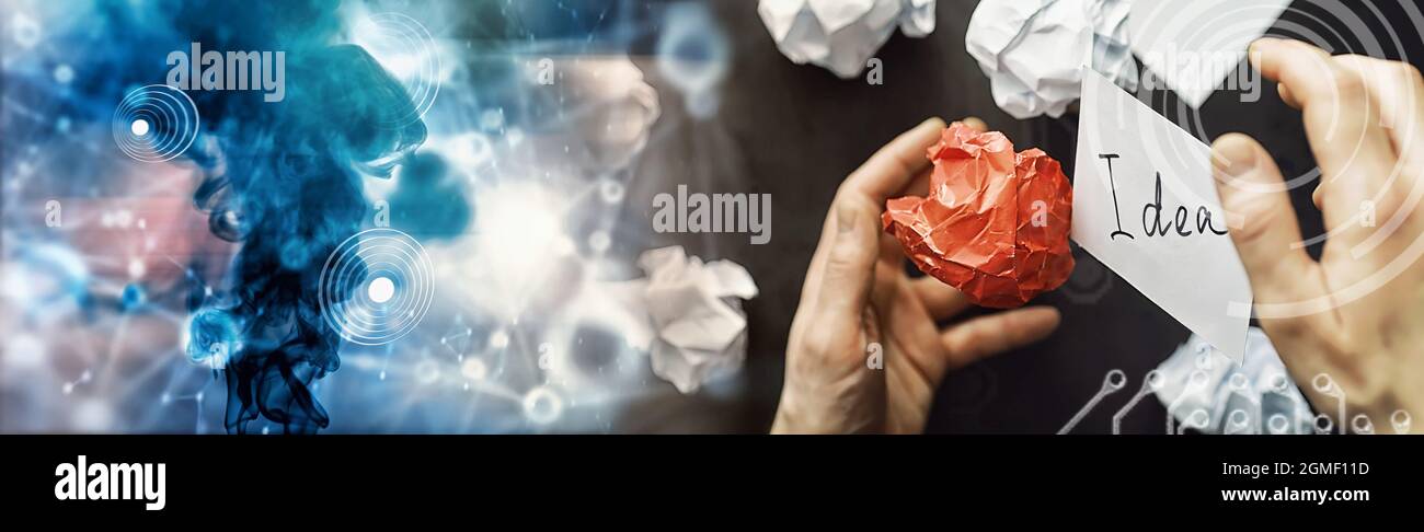 Colored pieces of paper. The concept of creativity and formation of ...