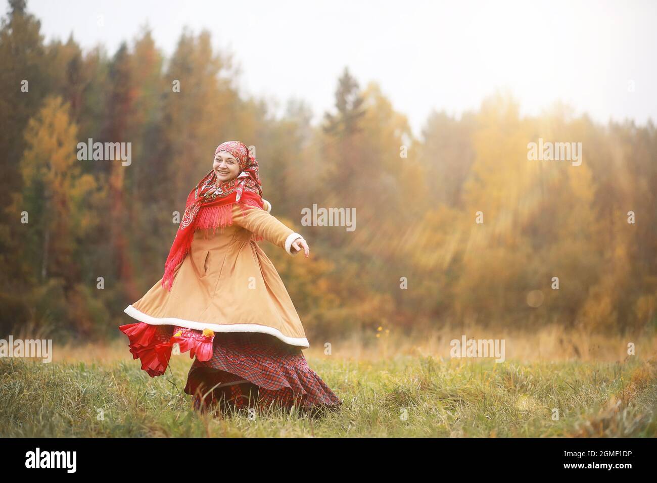 Traditional Slavic rituals in the rustic style outdoor Stock Photo - Alamy