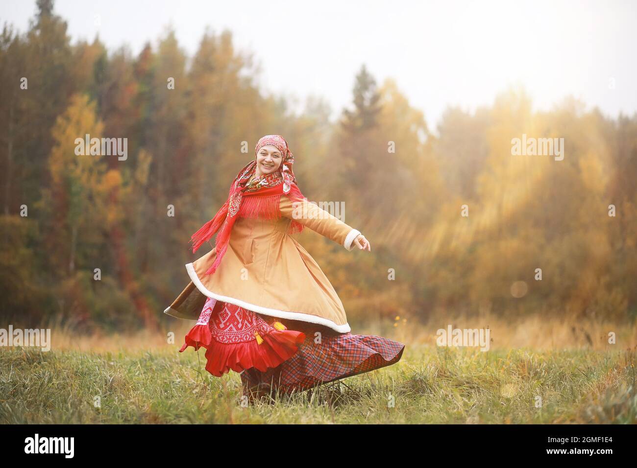 Traditional Slavic rituals in the rustic style outdoor Stock Photo - Alamy