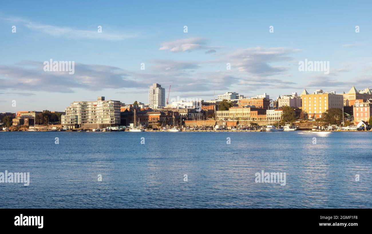 Modern City Skyline in Downtown Victoria Harbour Stock Photo - Alamy