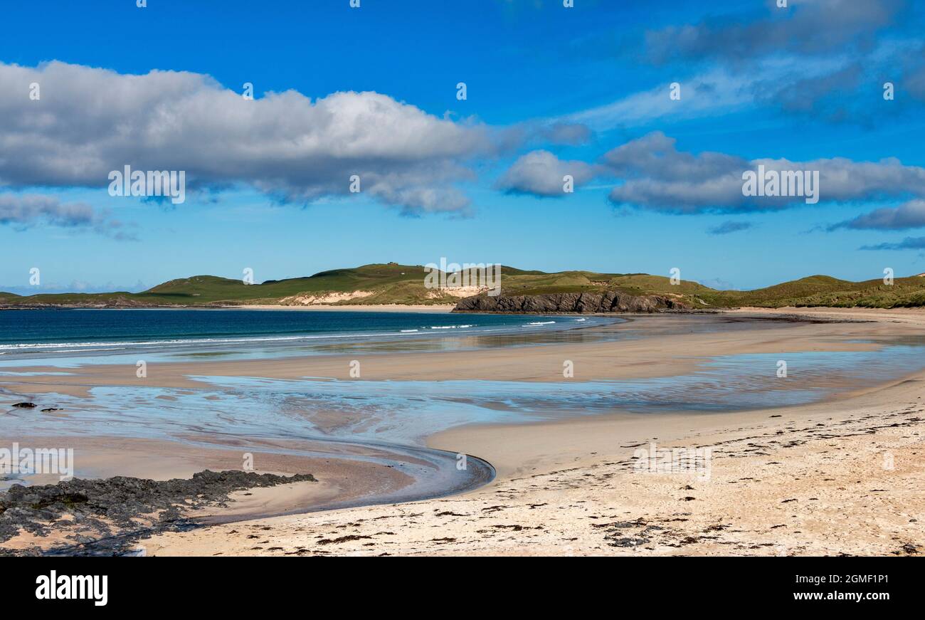 BALNAKEIL BEACH DURNESS SUTHERLAND SCOTLAND THE SANDS IN LATE SUMMER ...