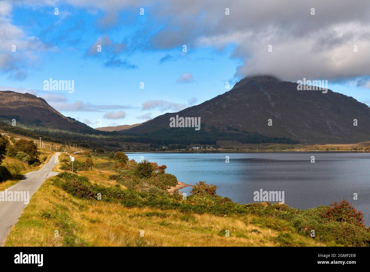 LOCH ALLT CEANN LOCHA SUTHERLAND SCOTLAND ACHFARY BEN STACK AND SINGLE ...