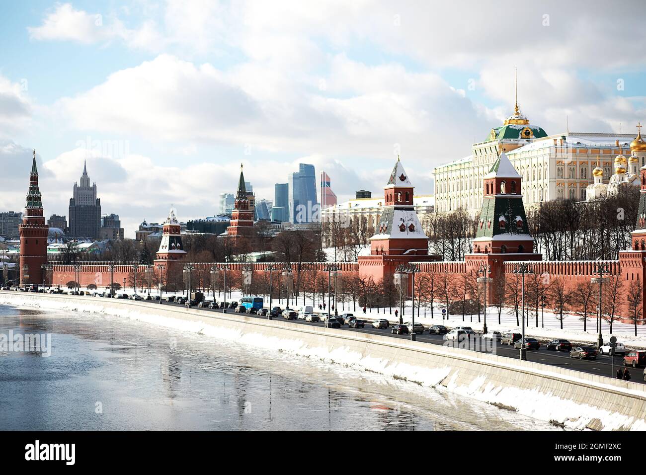 Winter snow landscape in the Russian capital Moscow Stock Photo - Alamy