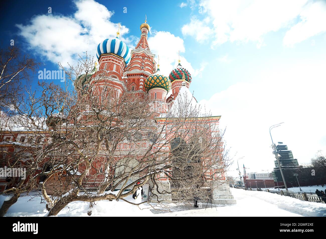Winter snow landscape in the Russian capital Moscow Stock Photo - Alamy