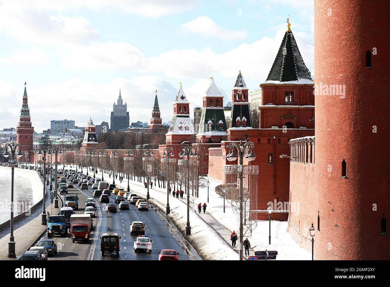 Winter snow landscape in the Russian capital Moscow Stock Photo - Alamy