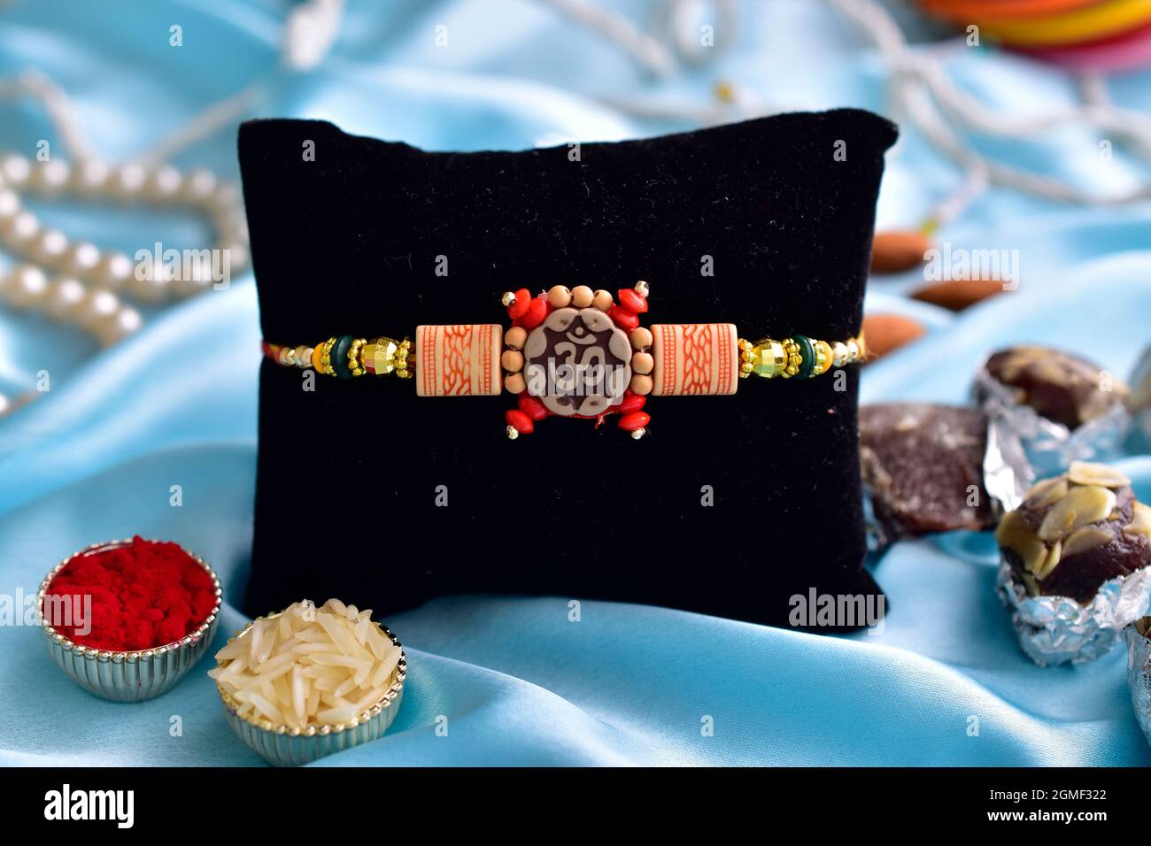 shiva rakhi concept, raksha bandhan concept. (Om means Lord Shiva Stock ...