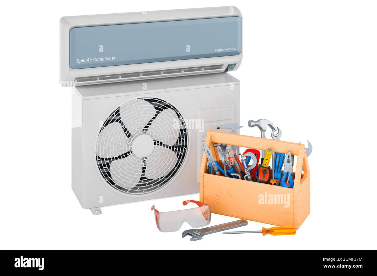 Air conditioner with toolbox. Repair and tech support of air ...