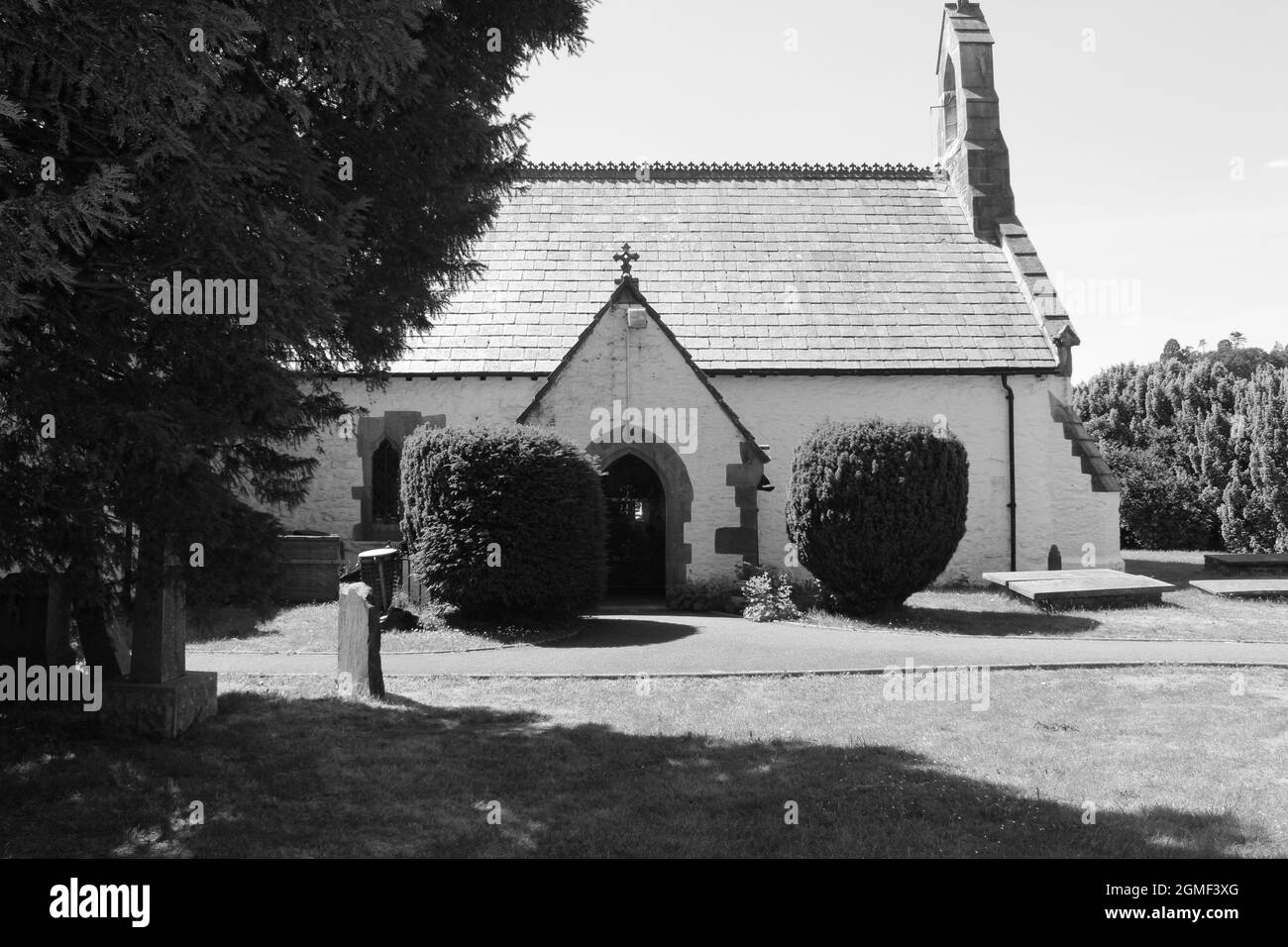 The church yard of St Digain's parish church in Llangernyw is the site ...