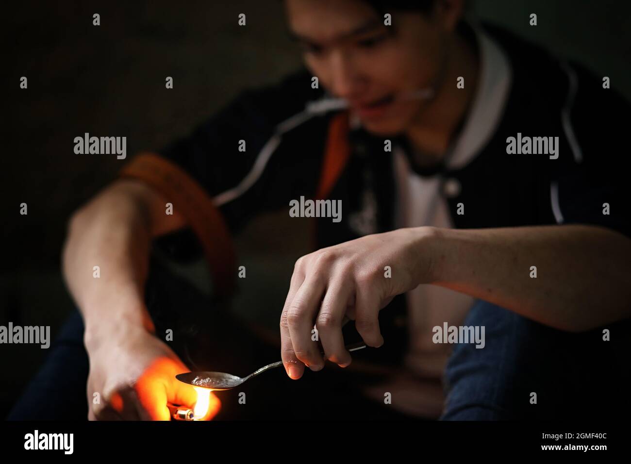 Drug abuse concept overdose asian hi-res stock photography and images ...