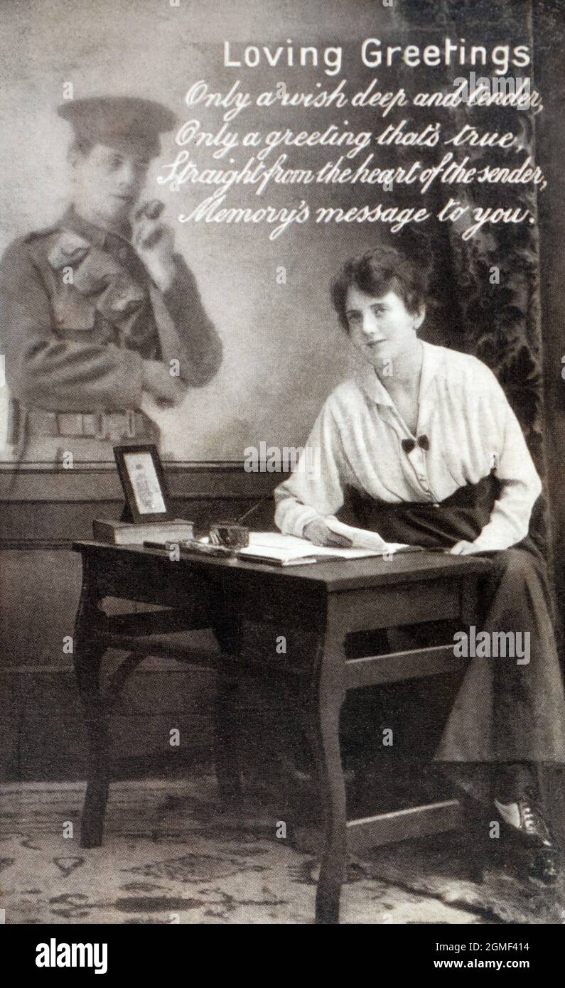 First world war postcard ww1 hi-res stock photography and images - Alamy