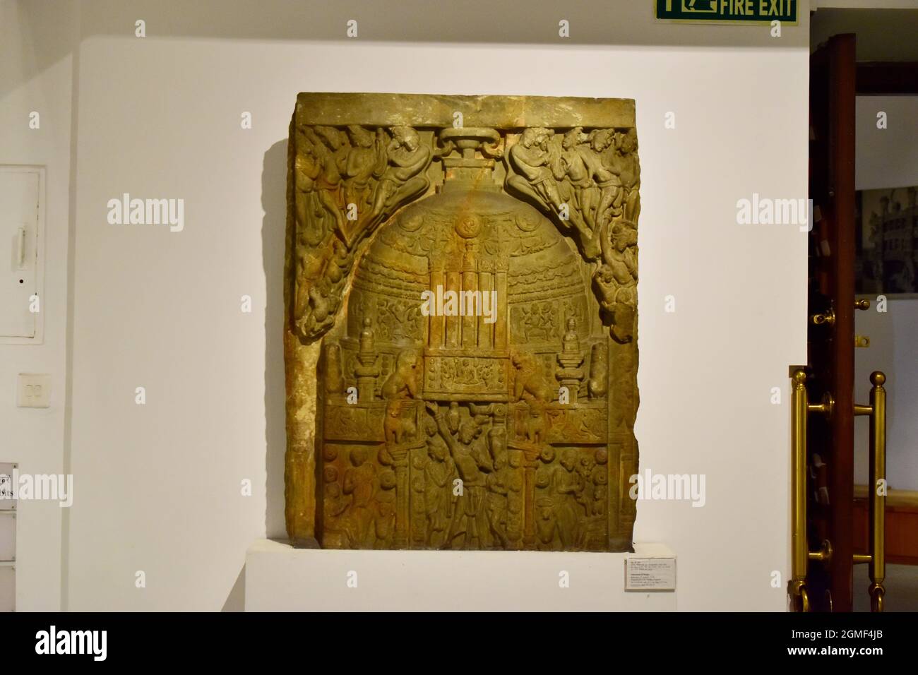 New Delhi, India - August 25, 2019: Ancient stone art in Delhi museum ...