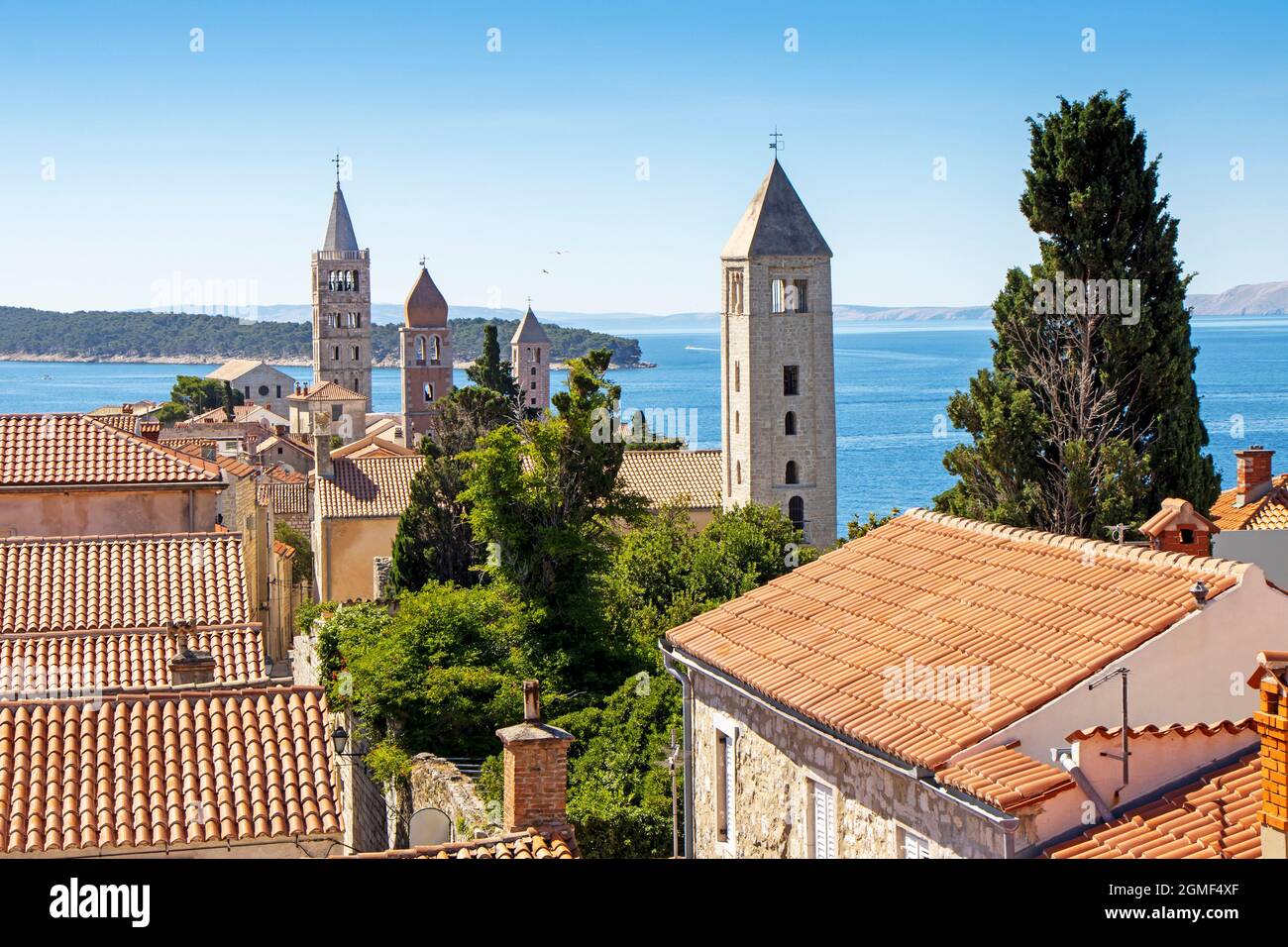 Famous Beautiful Rab town on Rab island in Croatia Stock Photo - Alamy