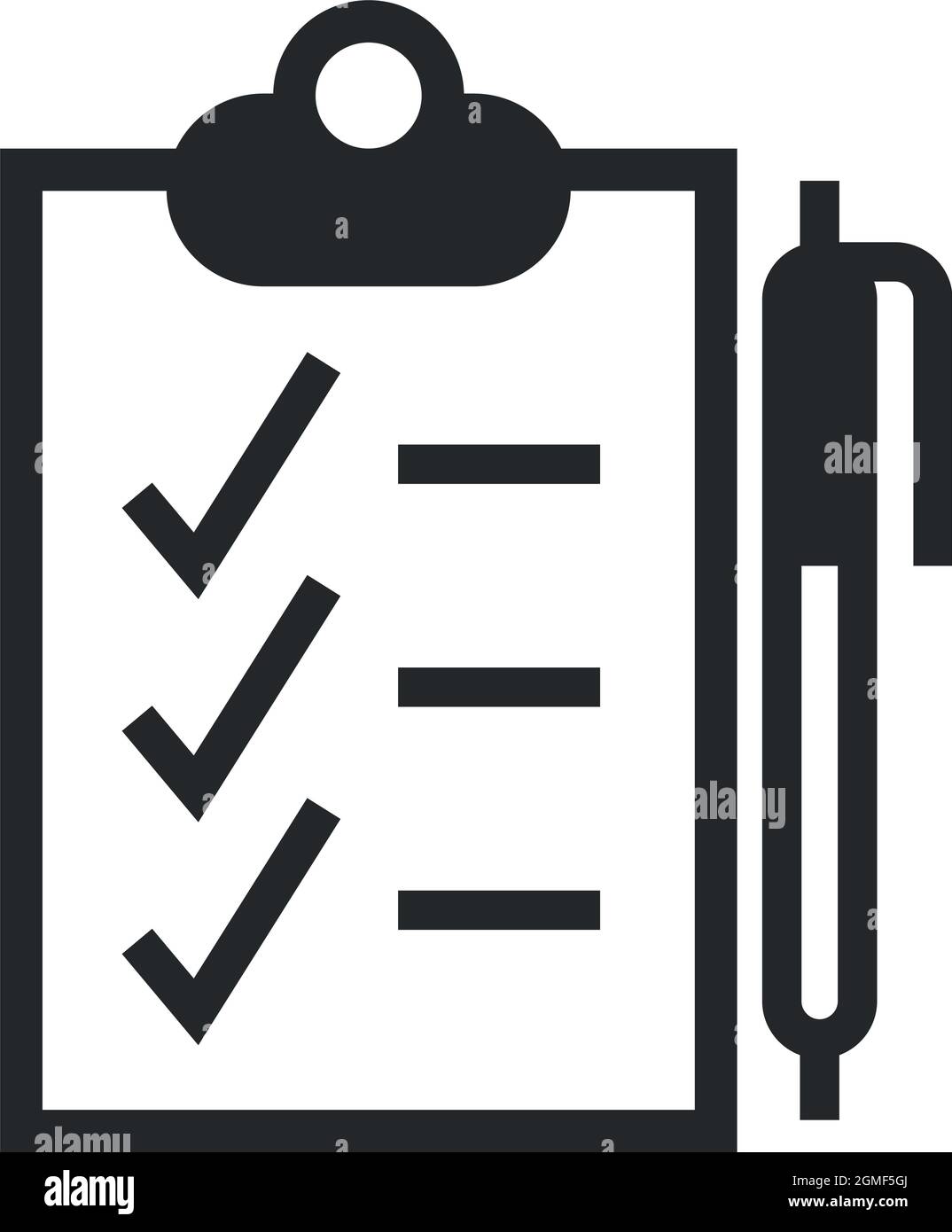 checklist and pen Stock Vector Image & Art - Alamy