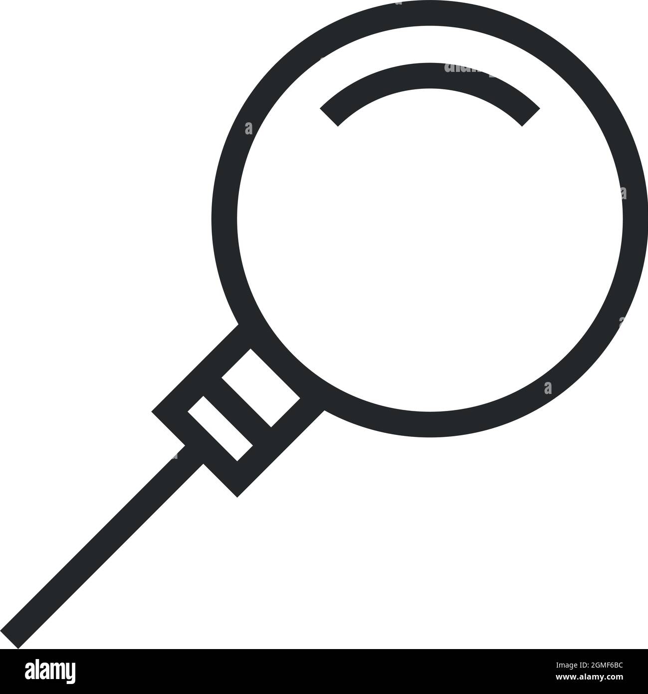 magnifying glass line style Stock Vector Image & Art - Alamy
