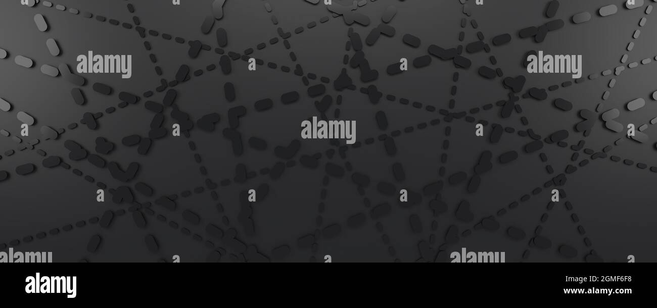 Black abstract geometric background with arrows and diagonal lines. 3d ...