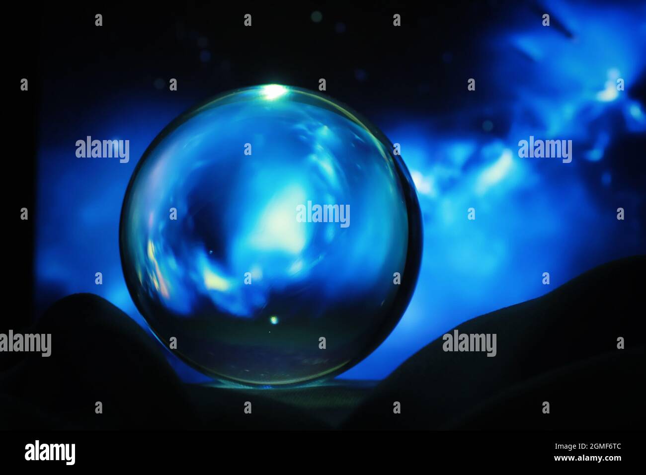 Astrological background. Crystal ball with predictions. Horoscope of ...
