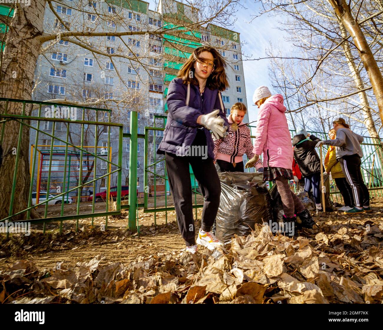 Girl in school uniform doing hi-res stock photography and images - Alamy