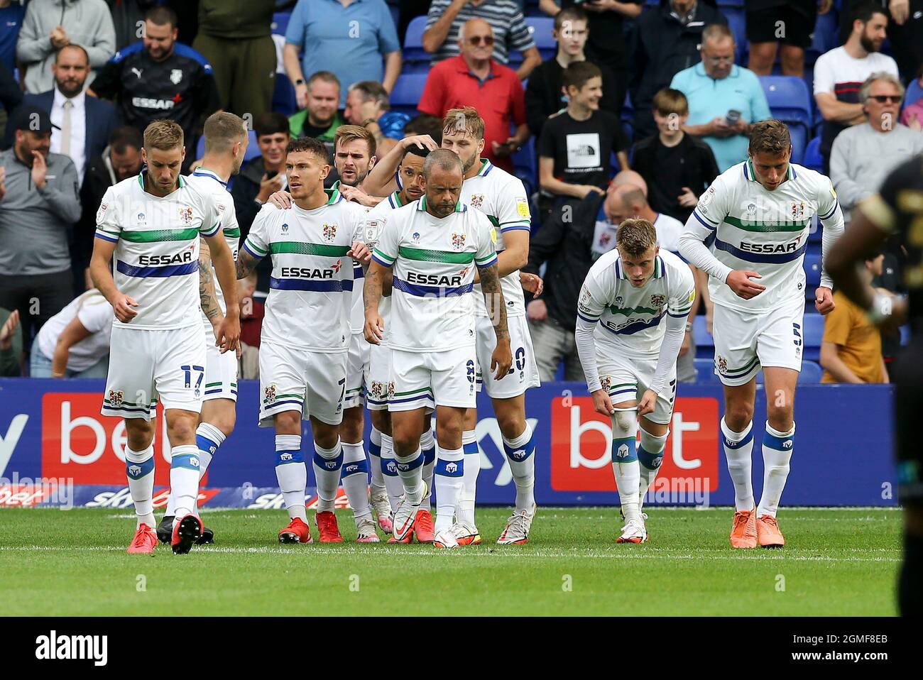 Birkenhead, UK. 18th Sep, 2021. Kieron Morris of Tranmere Rovers (2nd ...