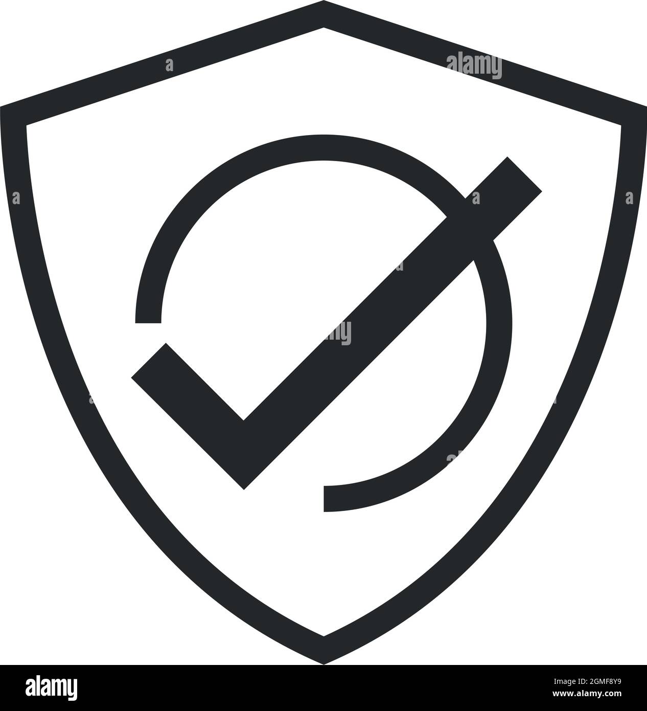 shield and check symbol Stock Vector Image & Art - Alamy