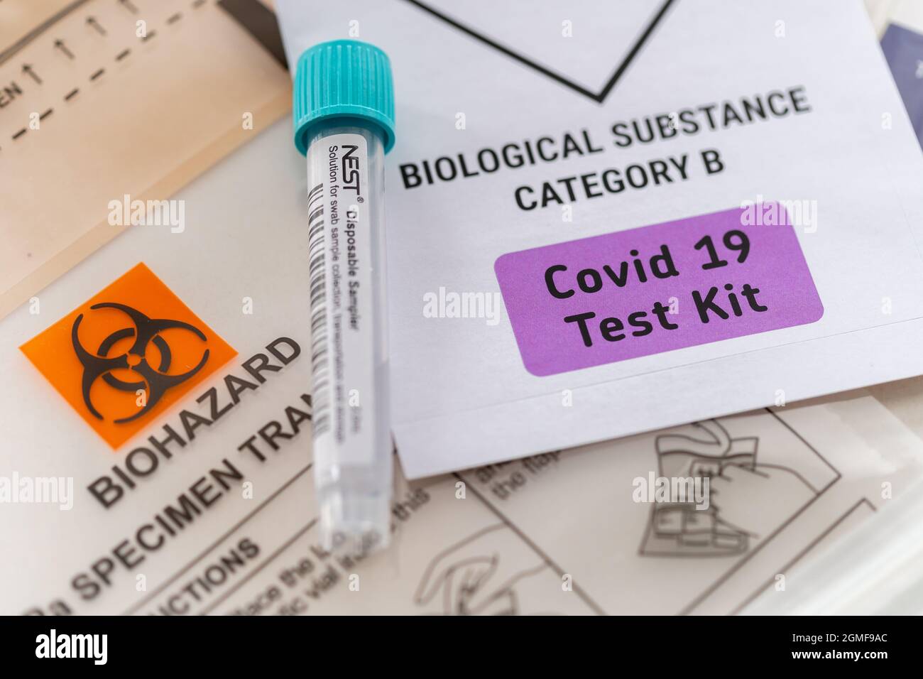 Covid-19 Home Test Package Kit - Stock Image Stock Photo - Alamy
