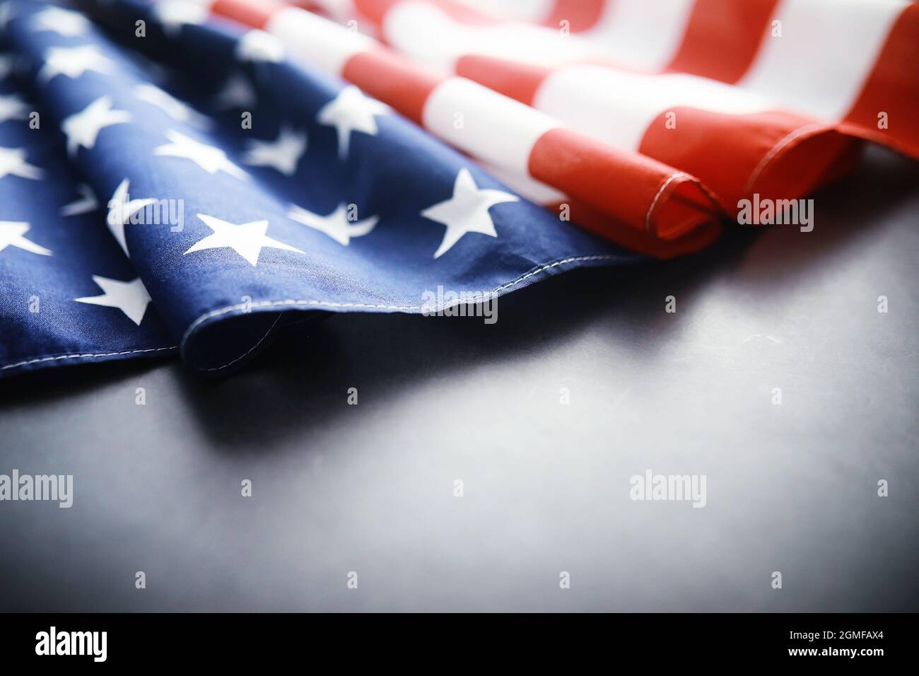 Flapping flag USA with wave. American flag for Memorial Day or 4th of ...