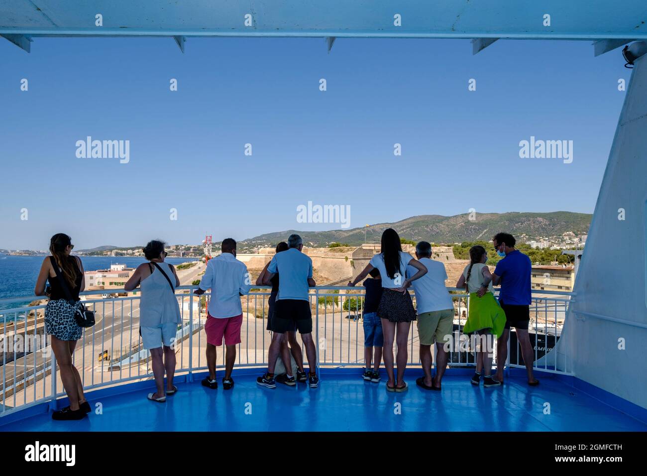 Balearia vessel, port of Palma, Mallorca, Balearic Islands, Spain Stock ...
