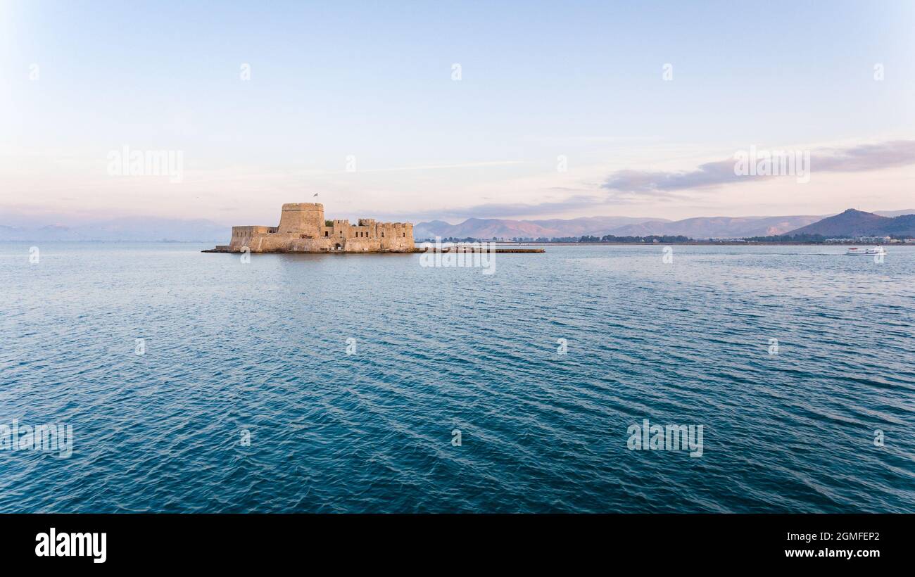 Bourtzi Castle in Nafplio Greece Stock Photo - Alamy