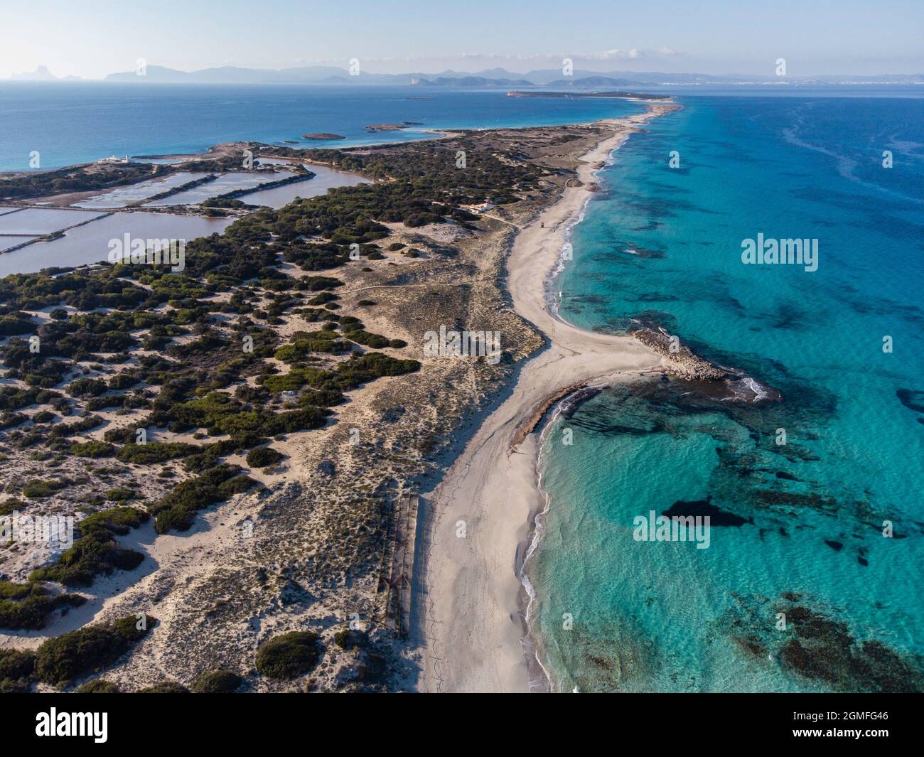 Llevant beach, Formentera, Pitiusas Islands, Balearic Community, Spain ...