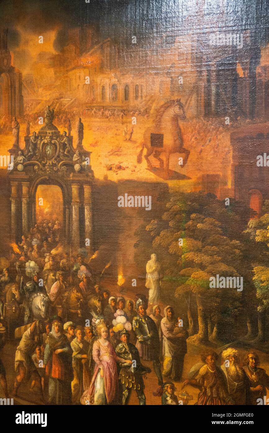 the sack of Troy, 17th century, oil on canvas, Miquel Bestard, Can Puig ... the sack of Troy, 17th century, oil on canvas, Miquel Bestard, Can Puig ...
