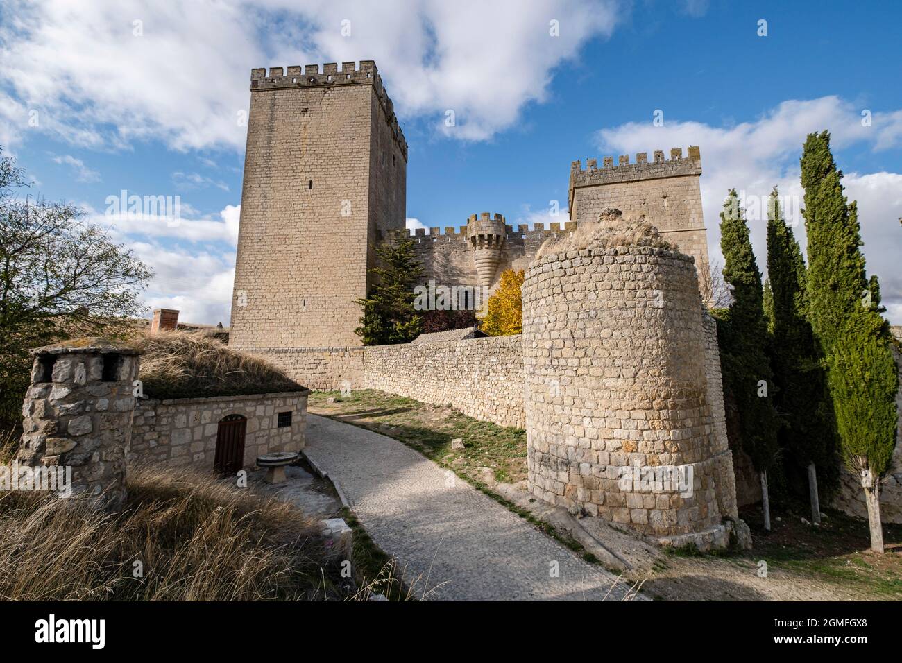 Medieval architecture castle ampudia hi-res stock photography and ...
