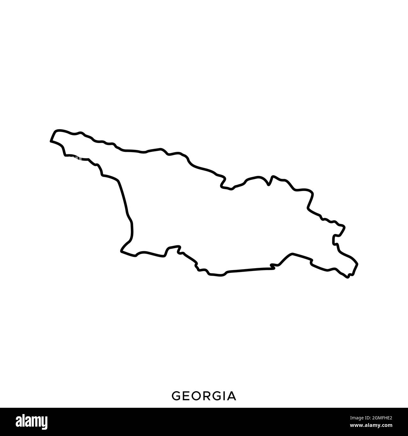 Georgia outline vector hi-res stock photography and images - Alamy