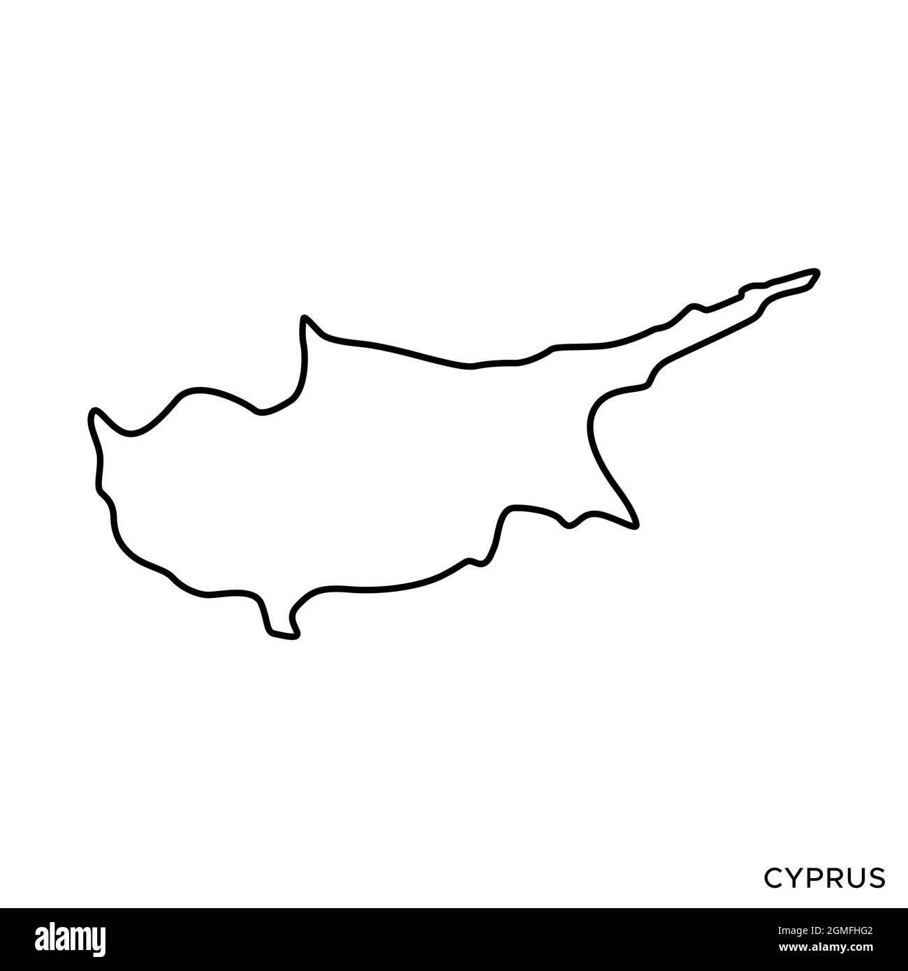 Cyprus map Black and White Stock Photos & Images - Alamy