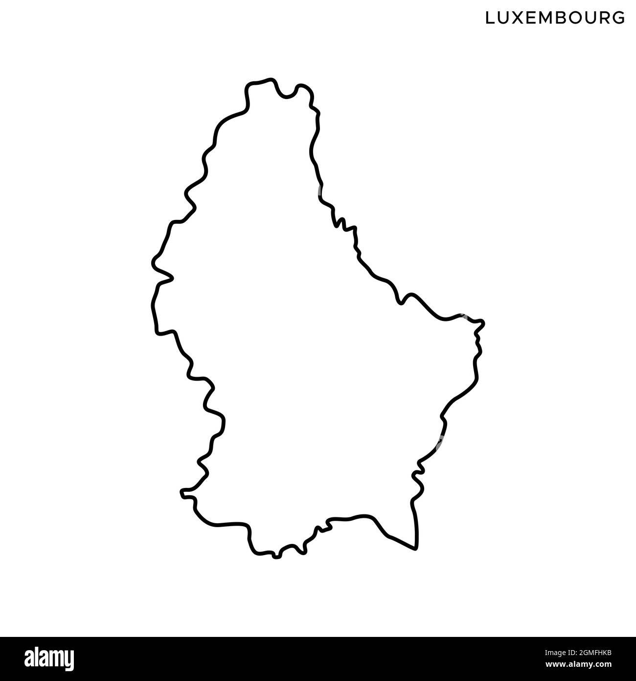 Line map of Luxembourg vector stock illustration design template ...