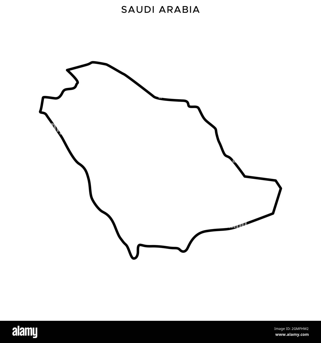 Saudi arabia map vector hi-res stock photography and images - Alamy