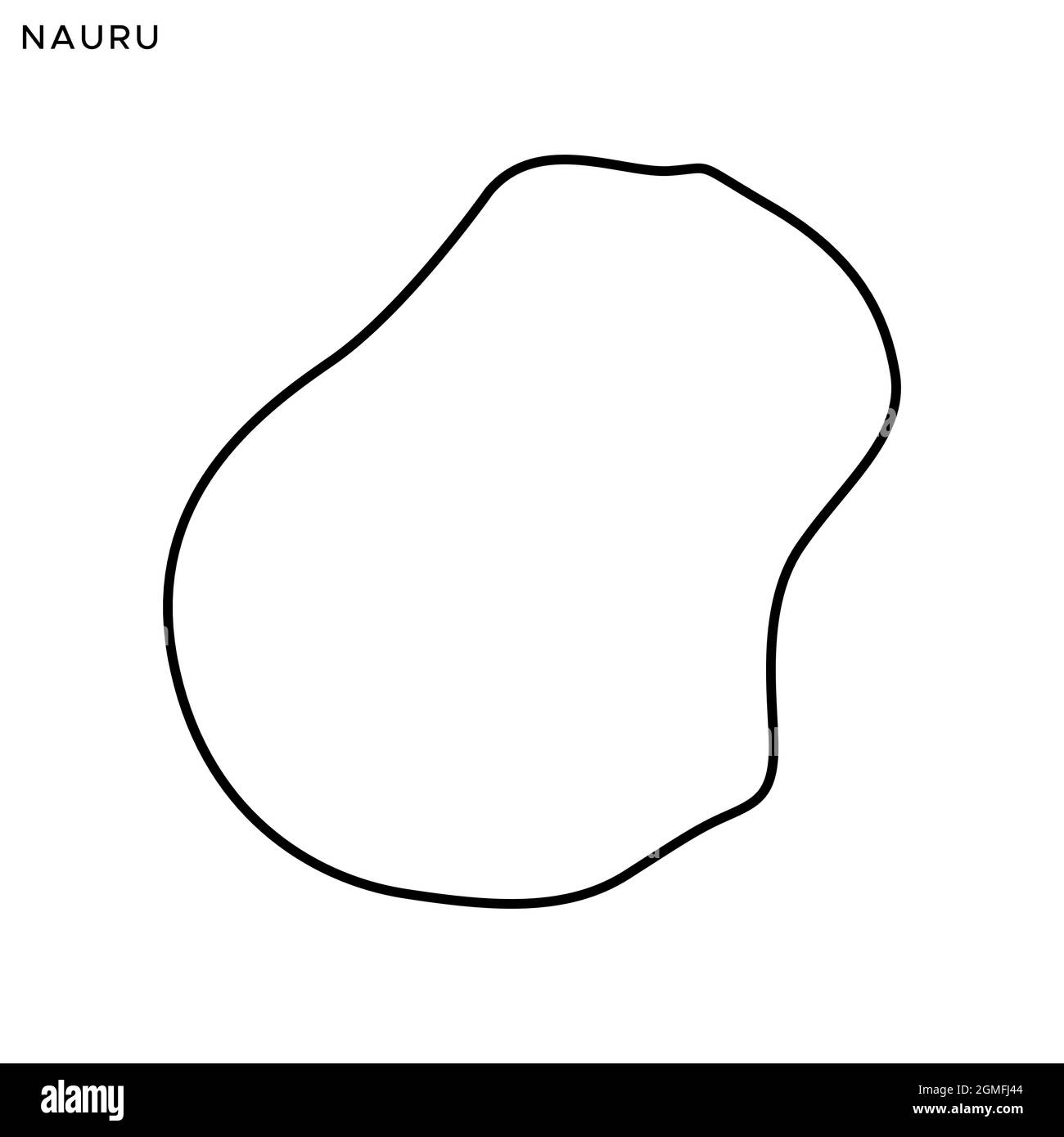 Line map of Nauru vector stock illustration design template. Editable ...