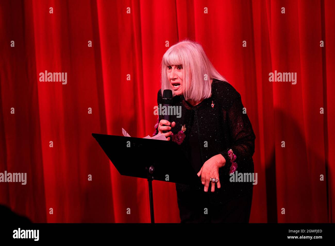 Virginie Pradal, French actress, during the inauguration of a new ...