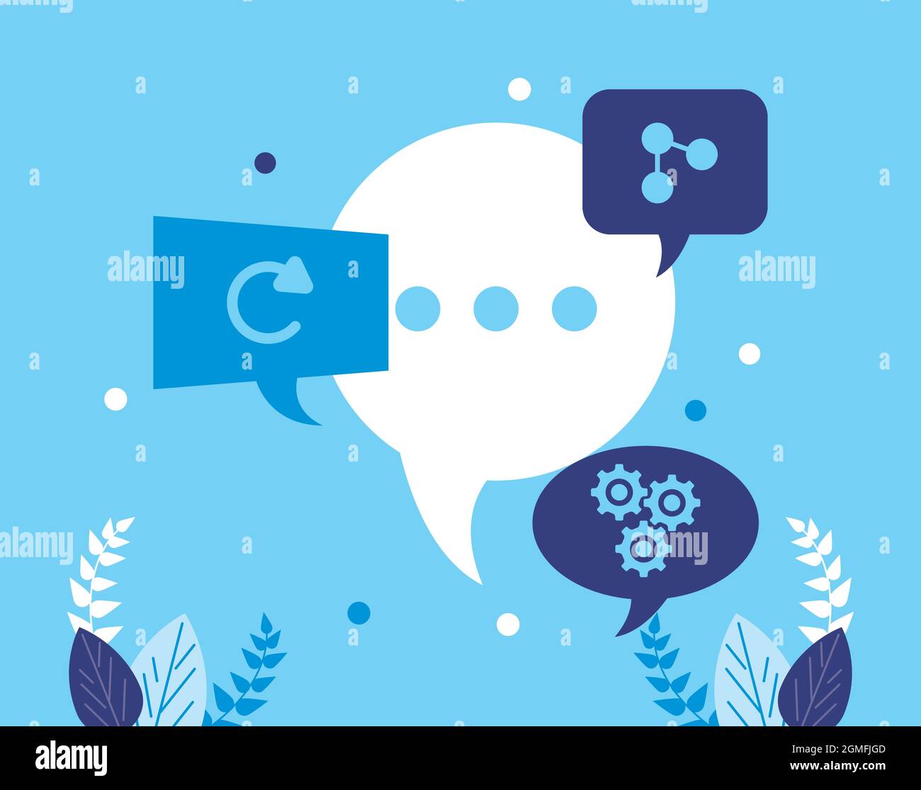 communication speech bubbles Stock Vector Image & Art - Alamy