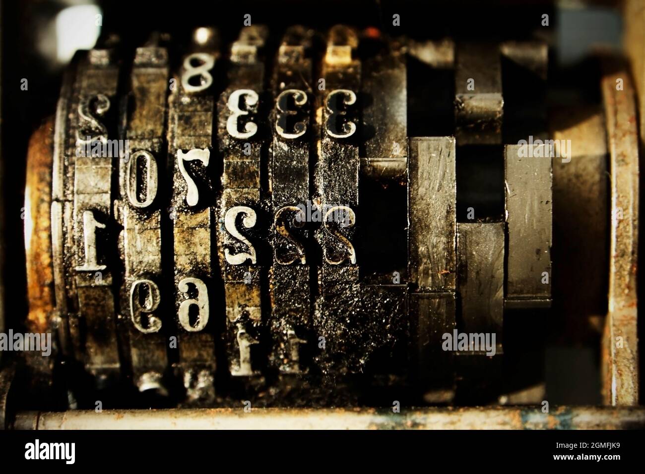 Vintage automatic sequential numbering stamp Stock Photo - Alamy