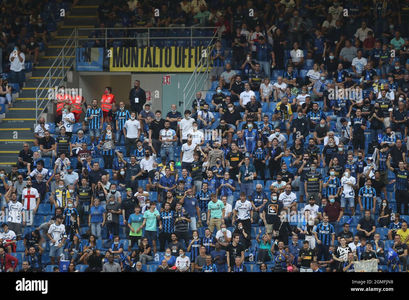 Milan, Italy, 18th September 2021. FC Internazionale fans during the ...