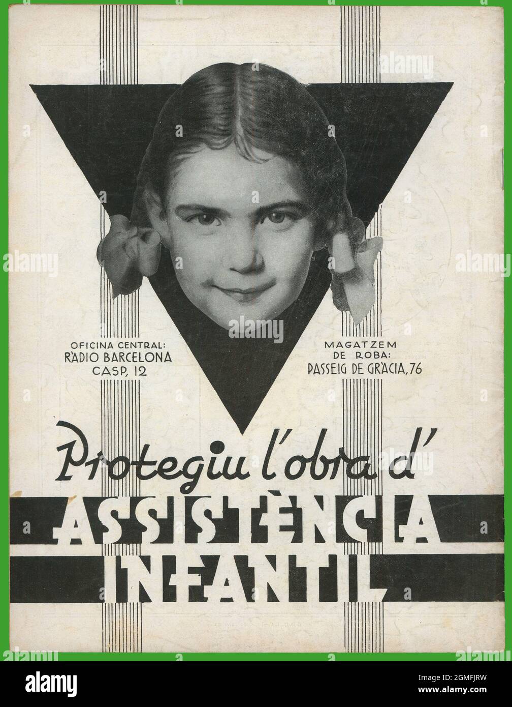 España. Publicidad de Radio Barcelona. Año 1937 Stock Photo - Alamy