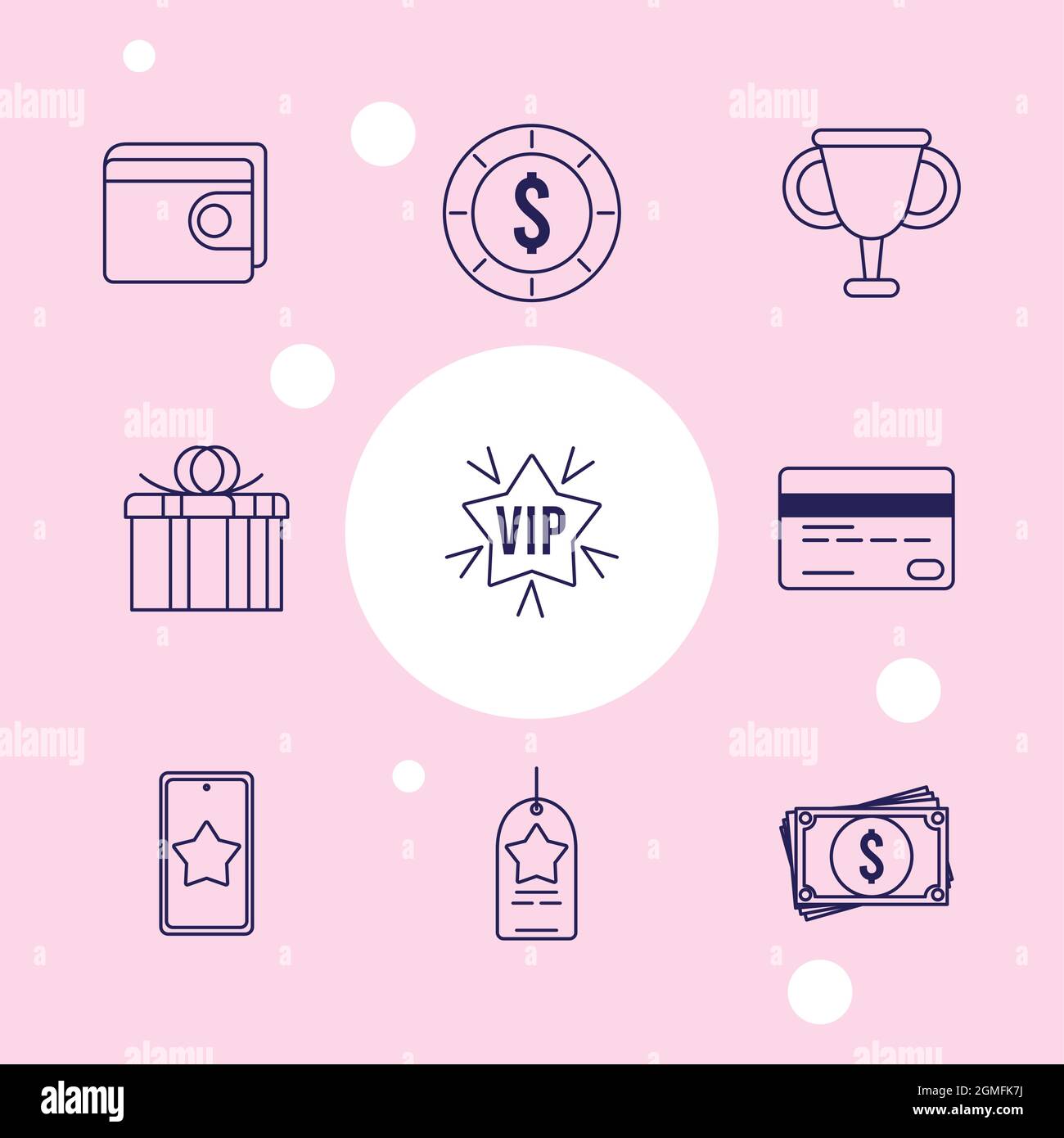 loyalty program nine icons Stock Vector Image & Art - Alamy