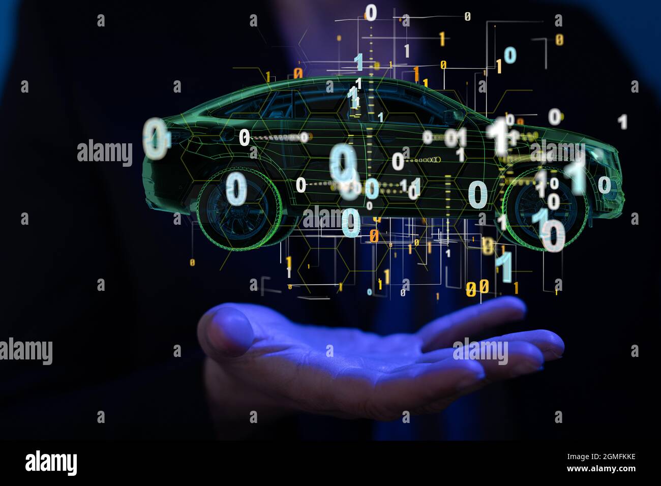 3D rendering of an electric car; autonomous driving Stock Photo - Alamy